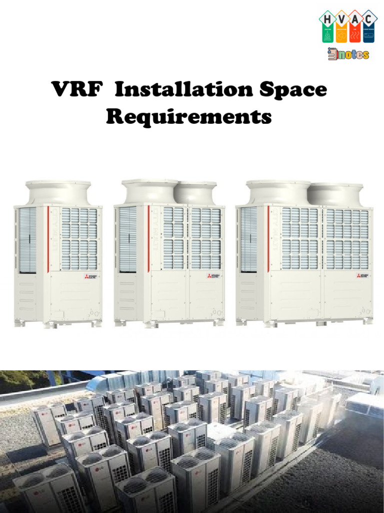 VRF Installation Space Requirements | PDF | Duct (Flow)