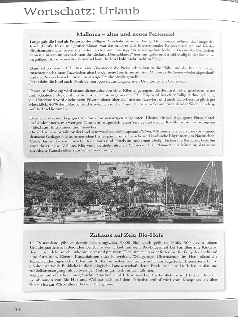 Wortschatz Urlaub | PDF