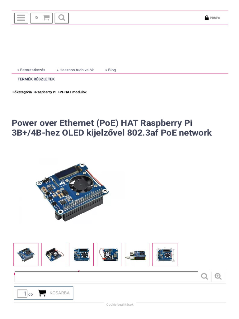 Power Over Ethernet (PoE) HAT Raspberry Pi 3B+ - 4B-Hez OLED K | PDF