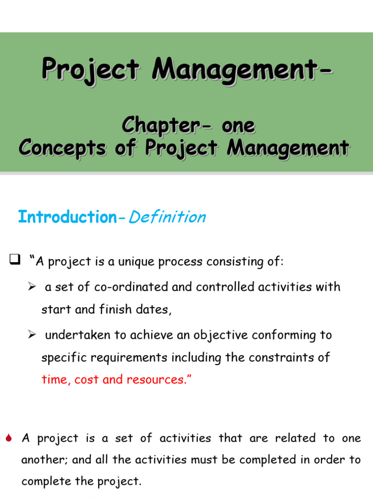 PM Ch1 | PDF | Project Management | Business