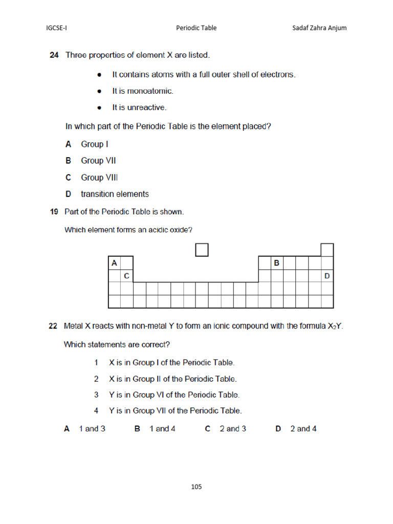 5 Periodic Table | PDF