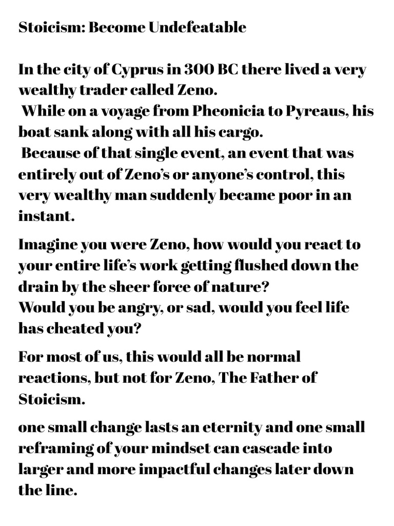 Stoicism Become Undefeatable | PDF | Stoicism | Rational Emotive ...