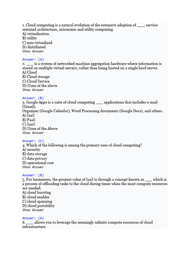 Cloud Computing | PDF | Cloud Computing | Software As A Service