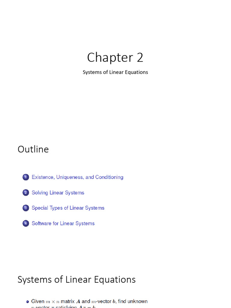 Chapter2 SystemsofLinearEquations | PDF | Matrix (Mathematics) | System ...
