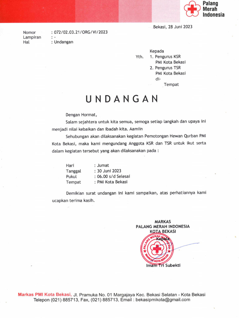 Undangan KSR & TSR | PDF