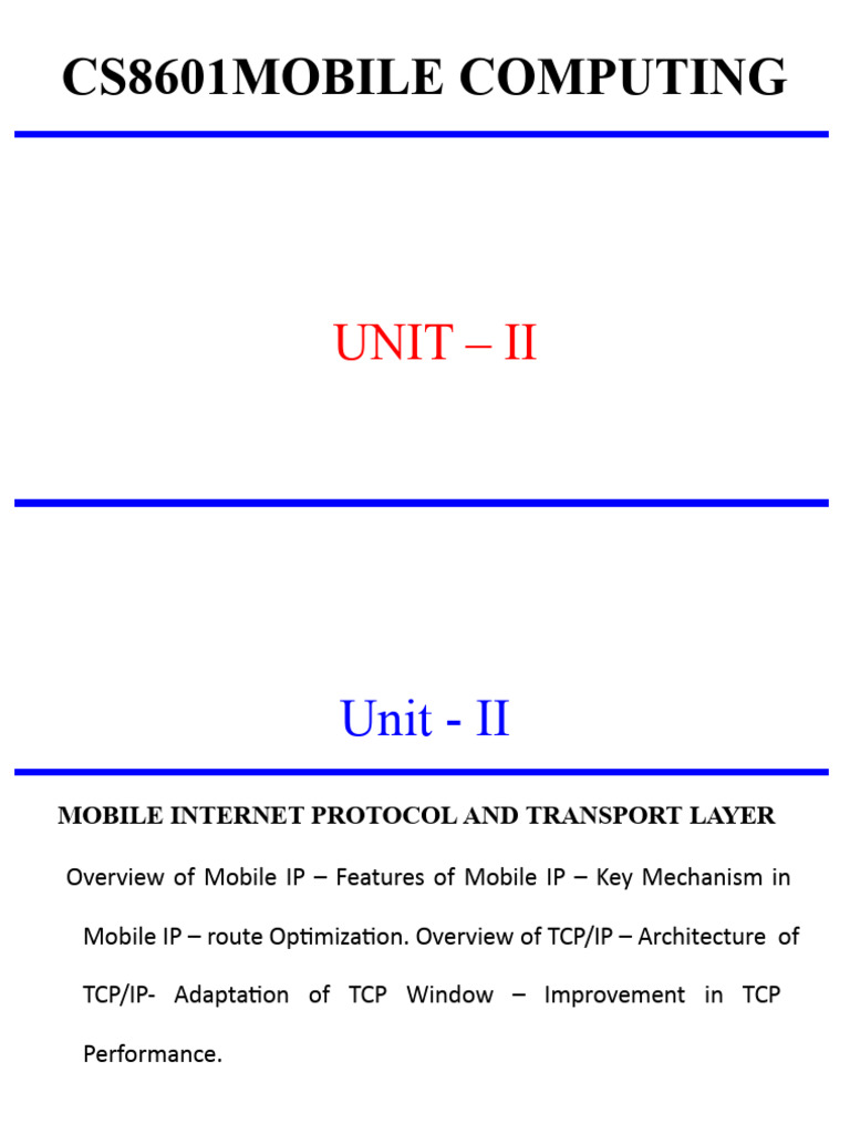 Unit 2 Pdf Ip Address Computer Network