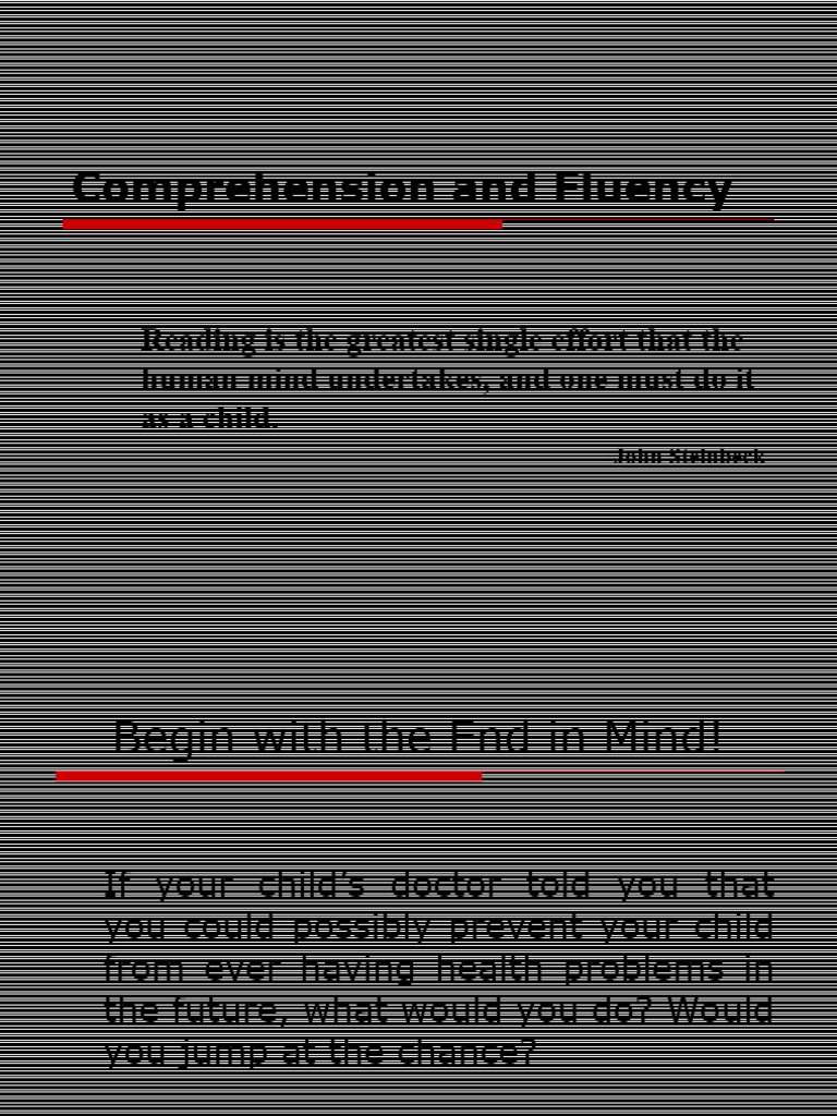 Comprehension and Fluency | PDF | Fluency | Reading Comprehension