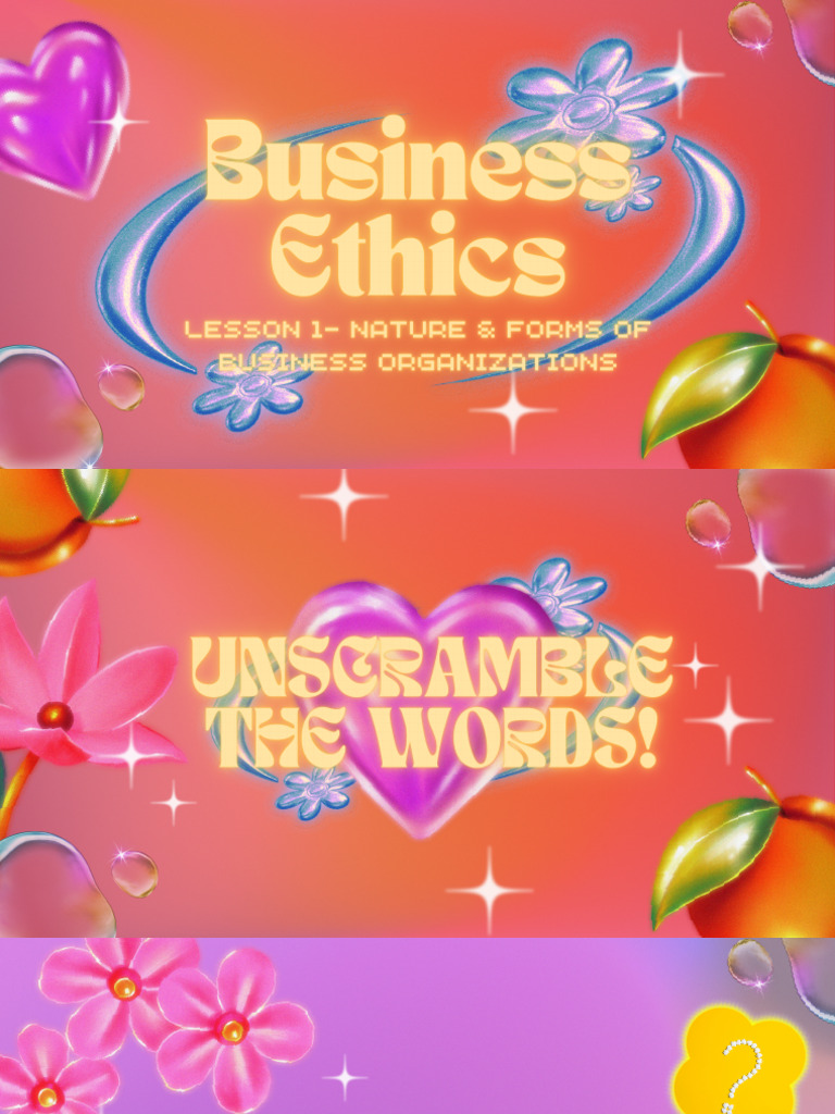 ABMG12-Business Ethics Lesson 1 | PDF | Cooperative | Partnership