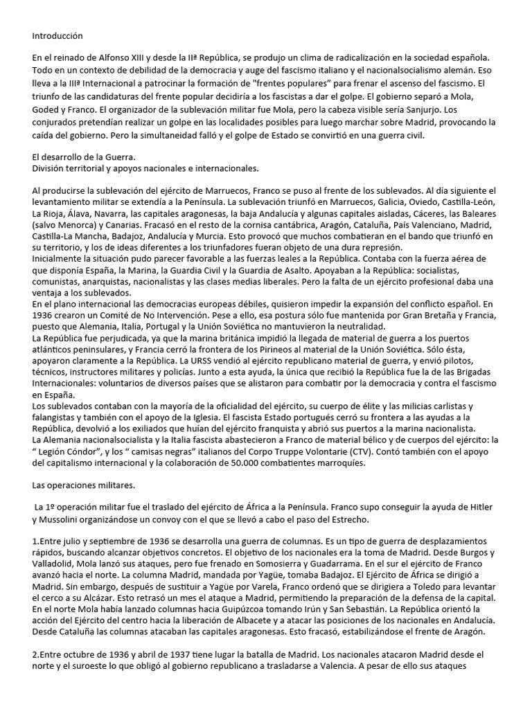 Guerra Civil | PDF | Francisco franco | guerra civil Española
