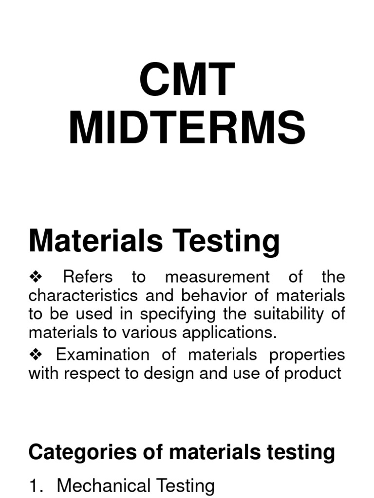 CMT REviewer | PDF | Hardness | Concrete