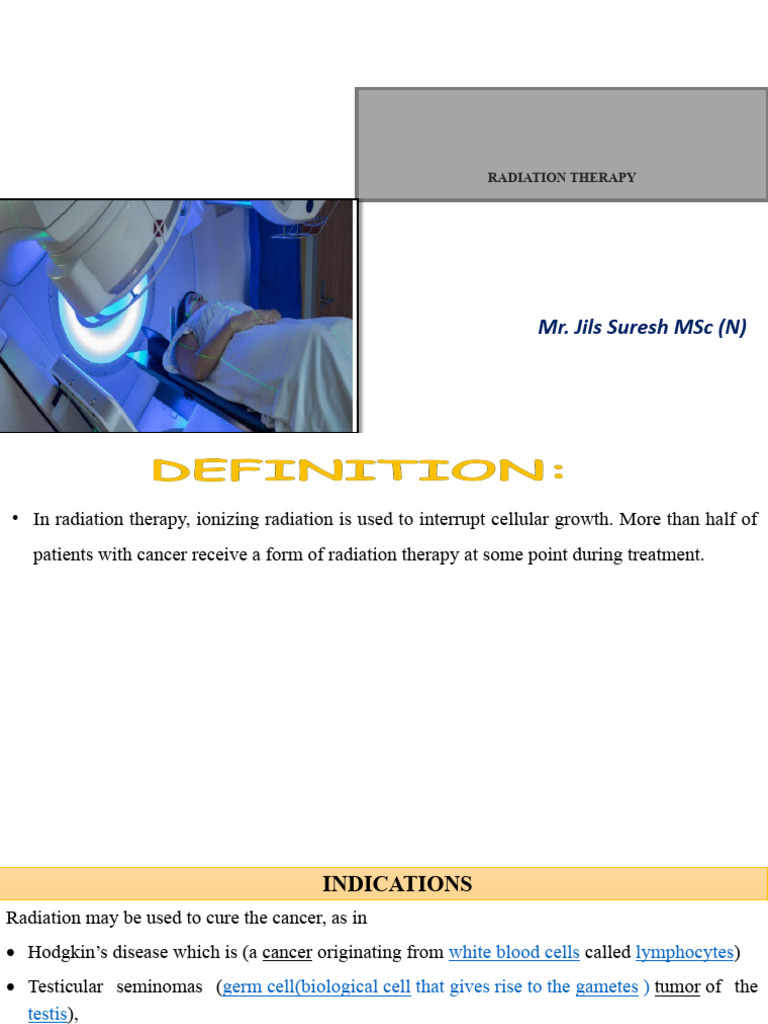 Radiation Therapy | PDF | Radiation Therapy | Cancer