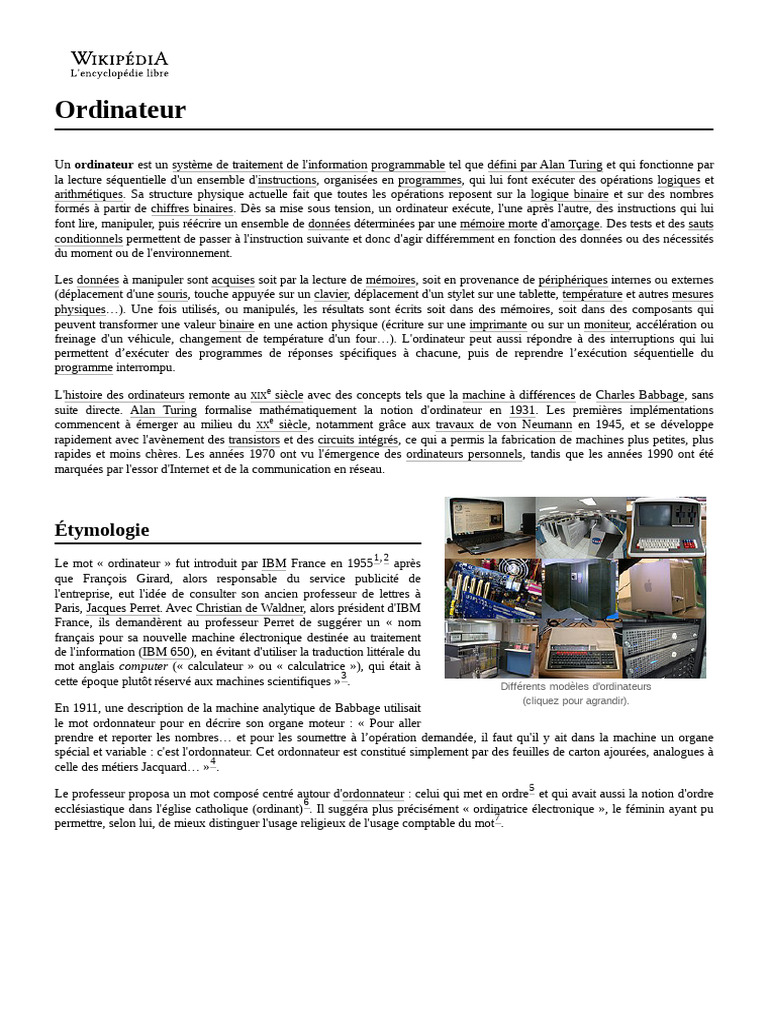 Cpours Sur L'ordinateur | PDF | Programme informatique | Programmation