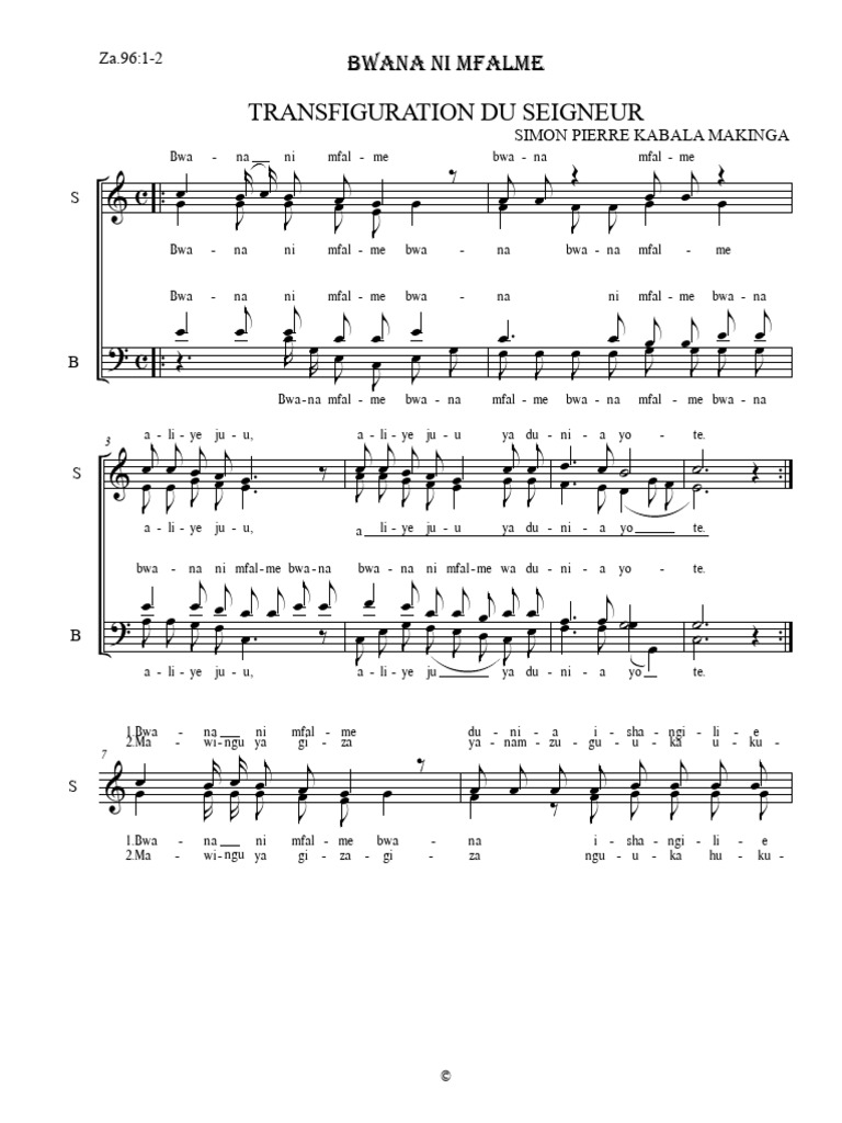 Bwana Ni Mfalme | PDF