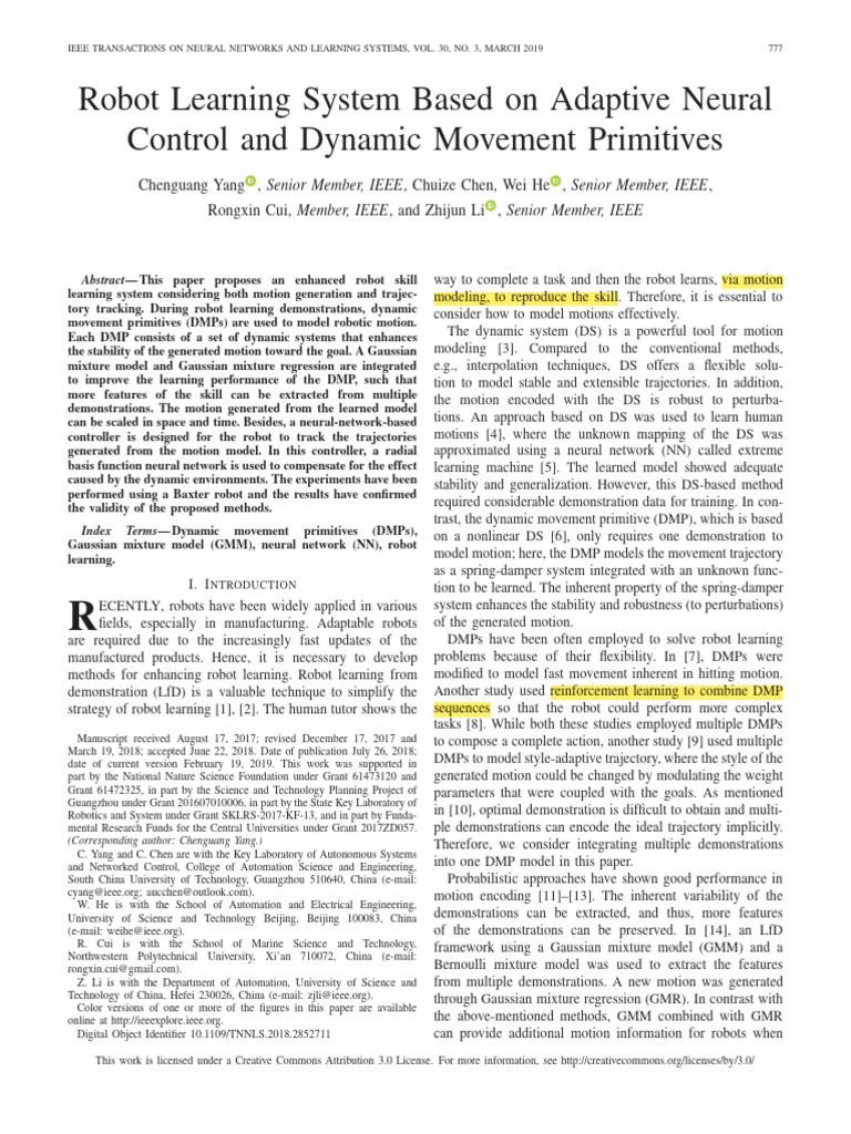 Robot Learning System Based On Adaptive Neural Control and Dynamic Movement Primitives ...