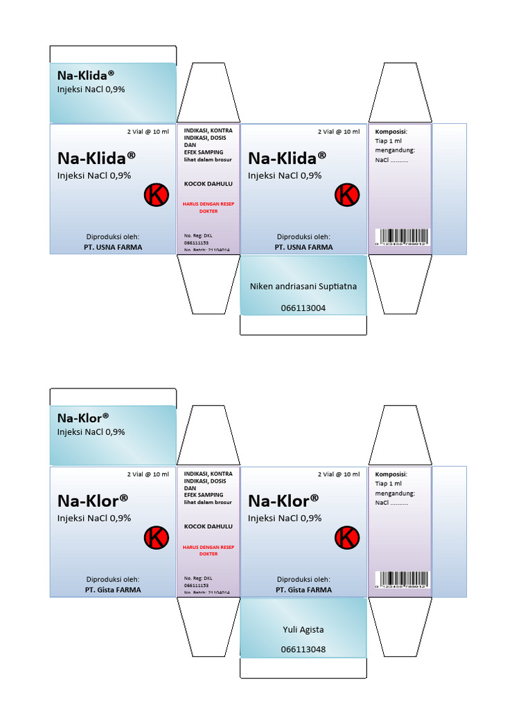 Dus Injeksi NaCl Steril | PDF