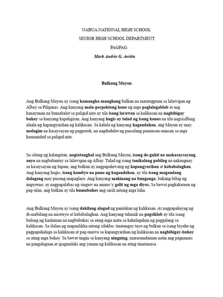 Bulkang Mayon | PDF