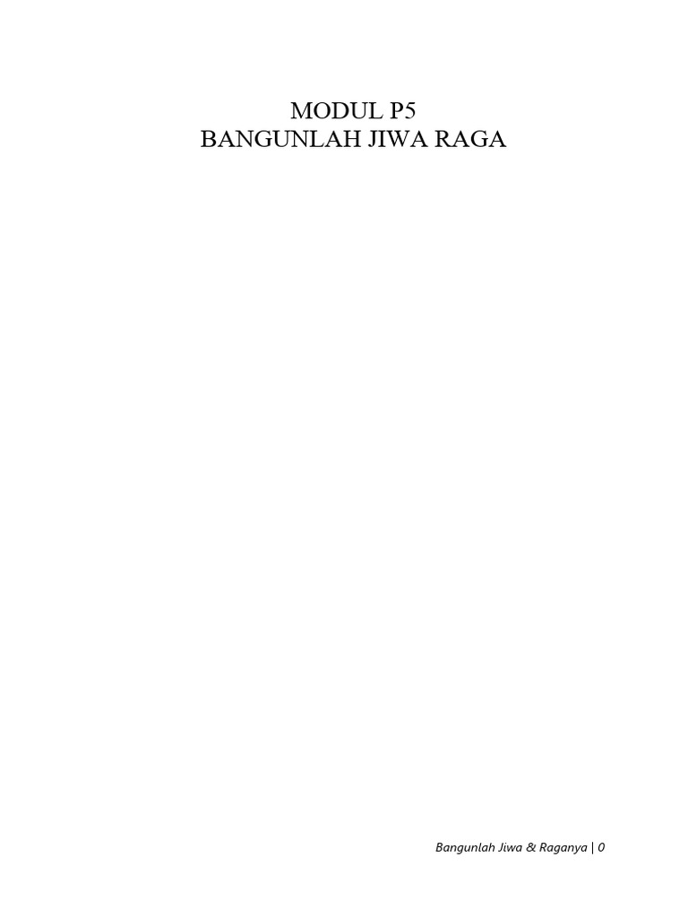 Modul Projek Bangunlah Jiwa and Raganya | PDF