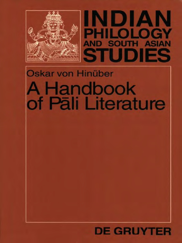 Hinuber A Handbook Pali Literature | PDF | Indian Philosophy | Buddhist ...