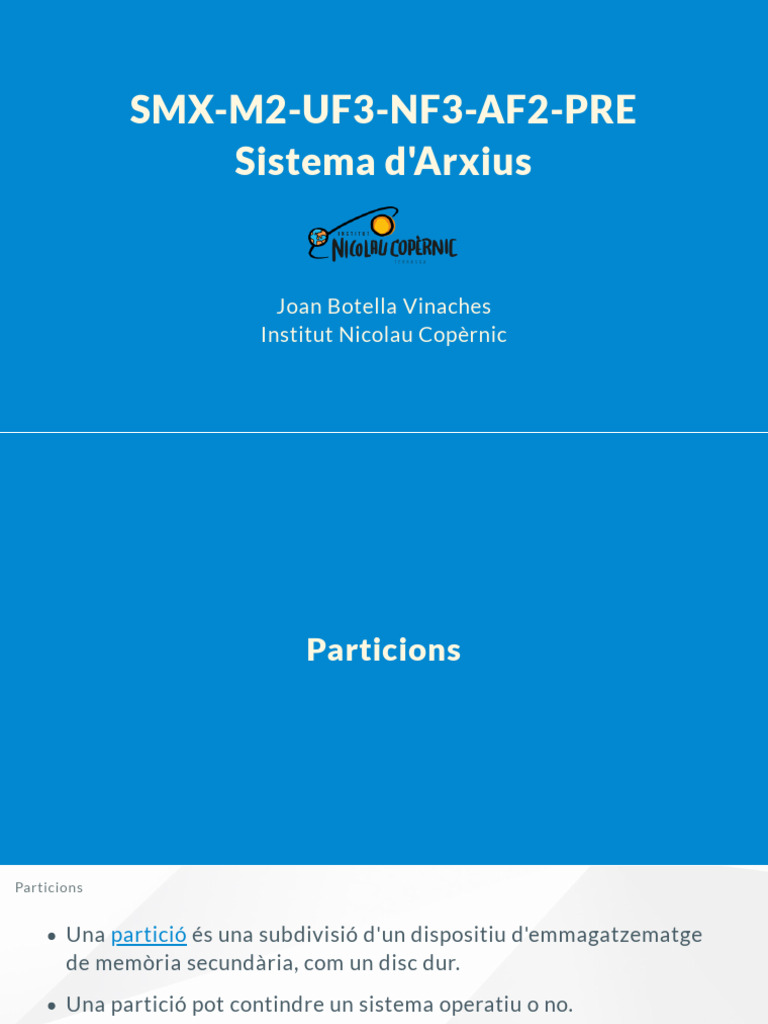 SMX m2 Uf3 Nf3 Af2 Pre Sistema Darxius | PDF