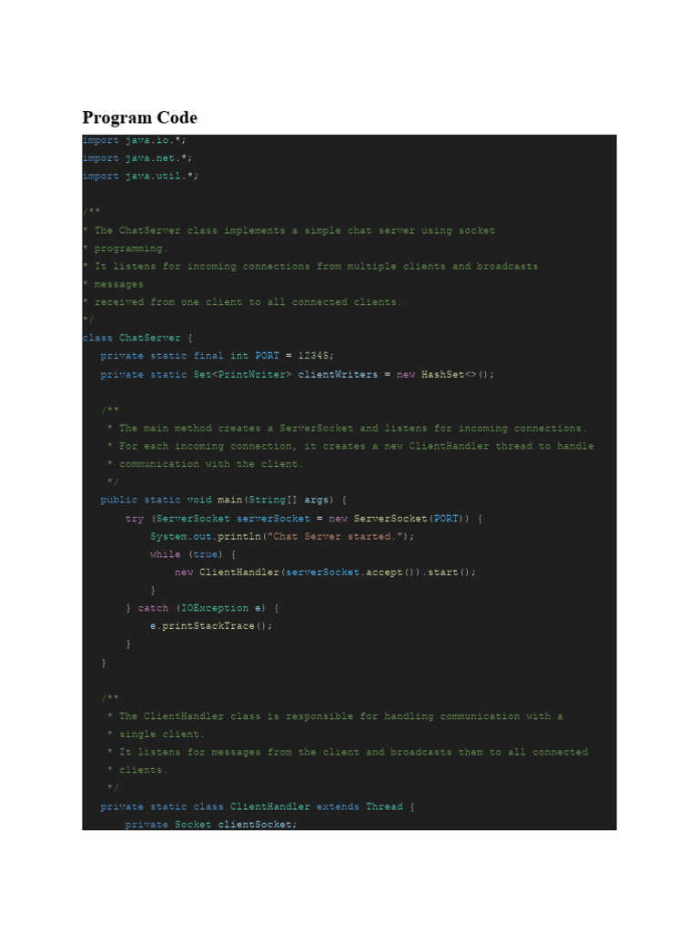 CS 1103 - Programming Assignment Unit 7 | PDF | Network Socket | Java (Programming Language)