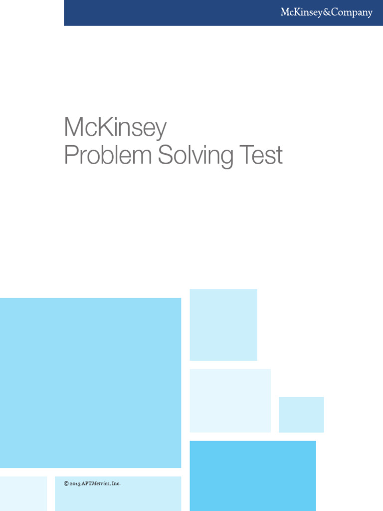 McKinsey Problem Solving Test | PDF | Innovation | Capital (Economics)