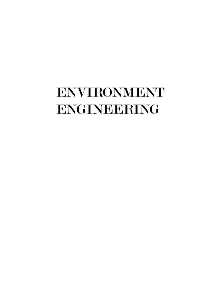 Environmental Engg Short Note For GATE | PDF