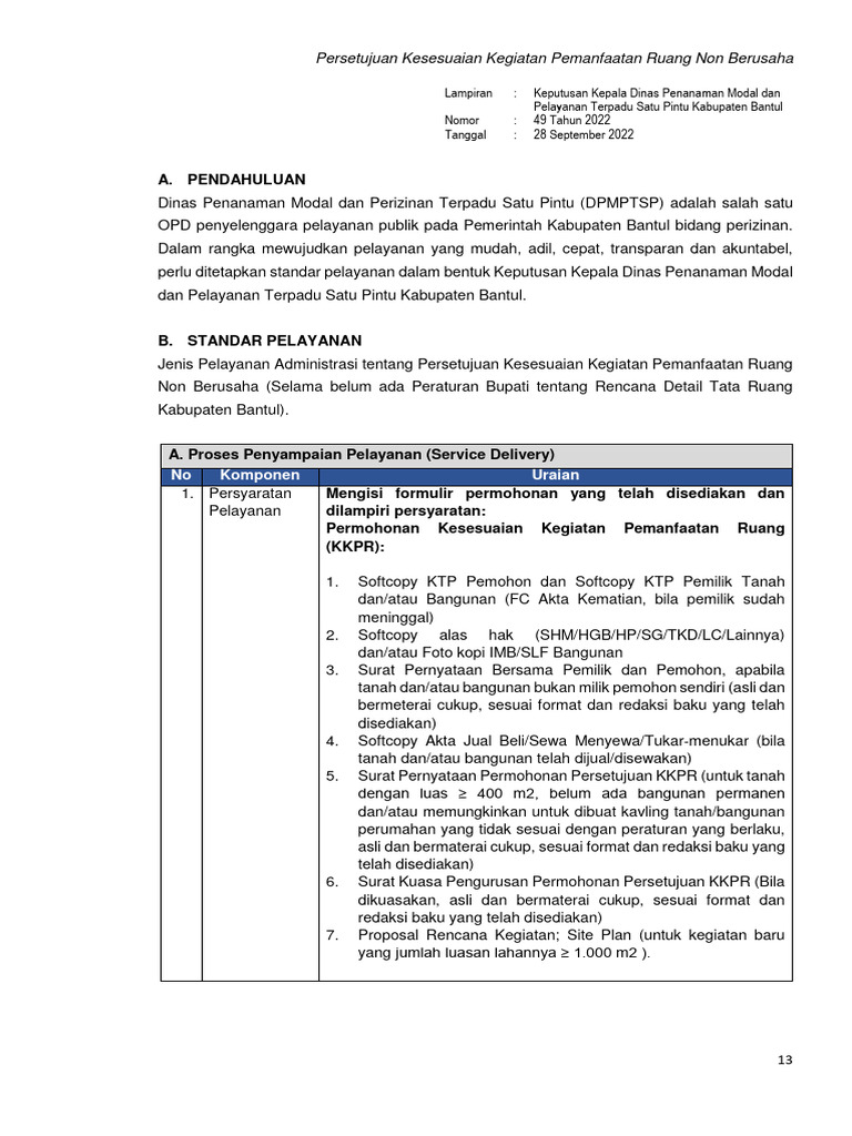 001 Kesesuaian Kegiatan Pemanfaat Ruang | PDF