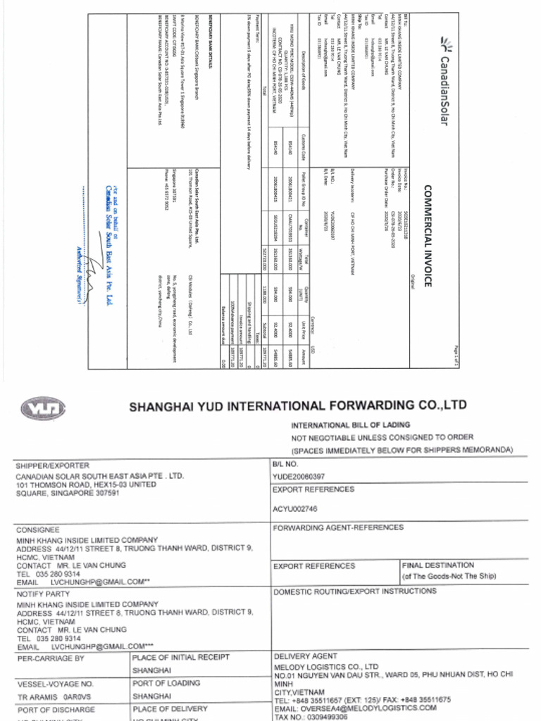 Chứng từ bảo hiểm CPIC | PDF
