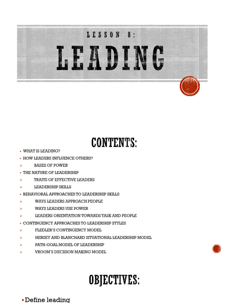 LEADING | PDF | Leadership | Power (Social And Political)