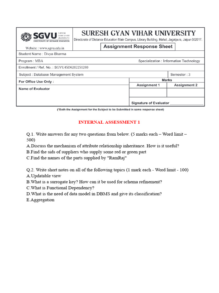 Dbms Sem 3 It Pdf Databases Relational Database 3204