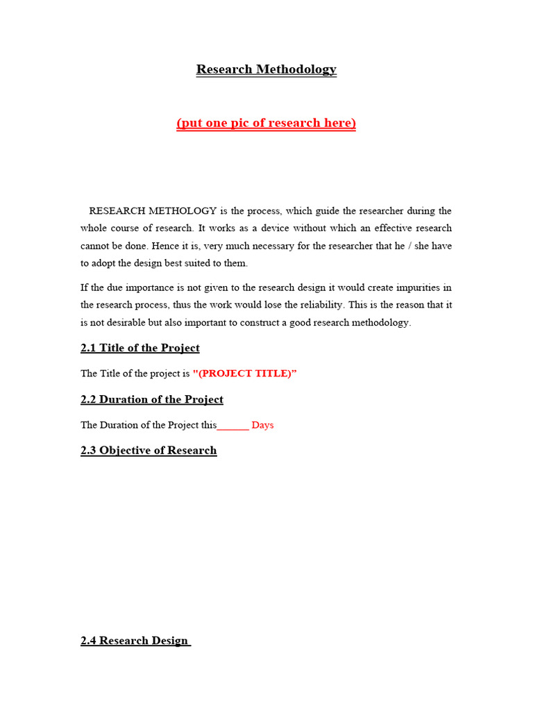 Chapter 2 (Survey Method) Research Methodology | PDF