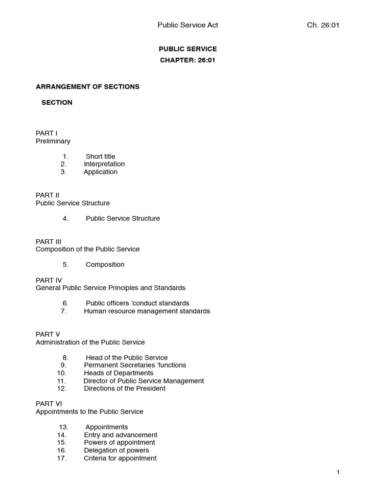 Botswana Public Service Act Overview | PDF | Employment | Sexual Harassment