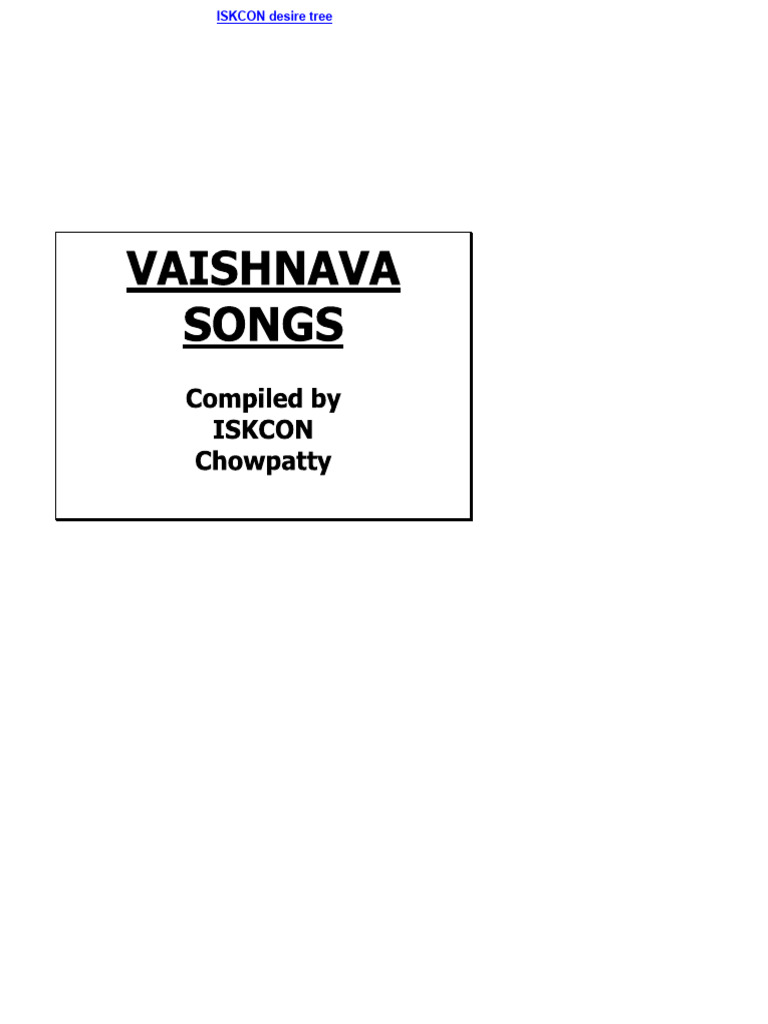Vaishnava-Song-Book | PDF | Religion & Spirituality