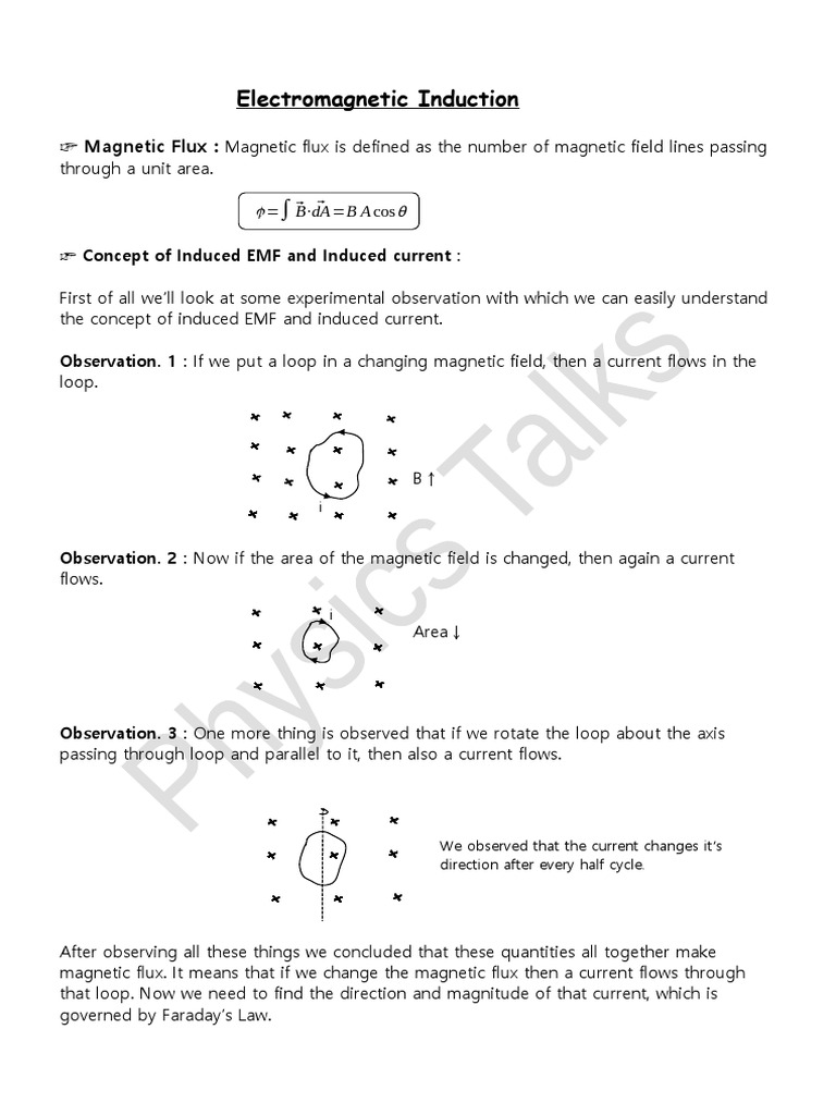 Electromagnetic Induction Physics Talks - 110617 | PDF ...