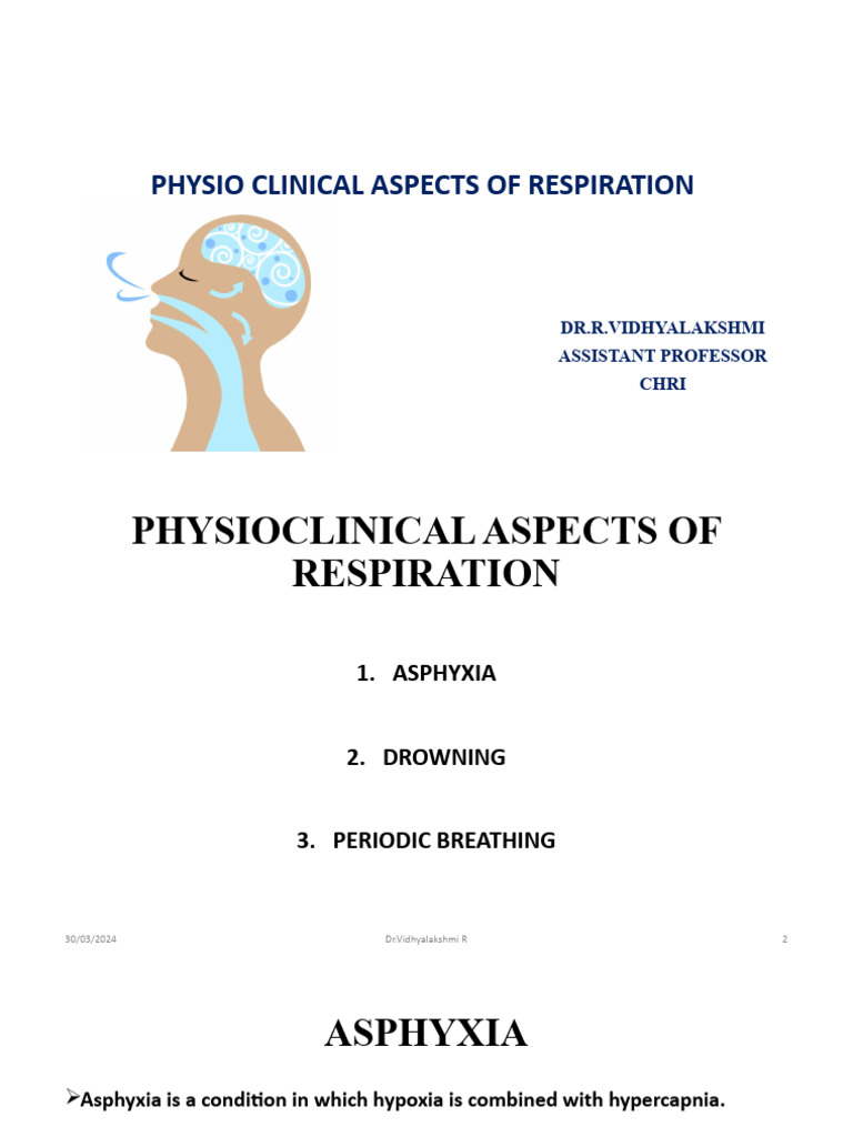 Physio Clinical Aspects of Respiration: Dr.R.Vidhyalakshmi Assistant Professor Chri | PDF ...