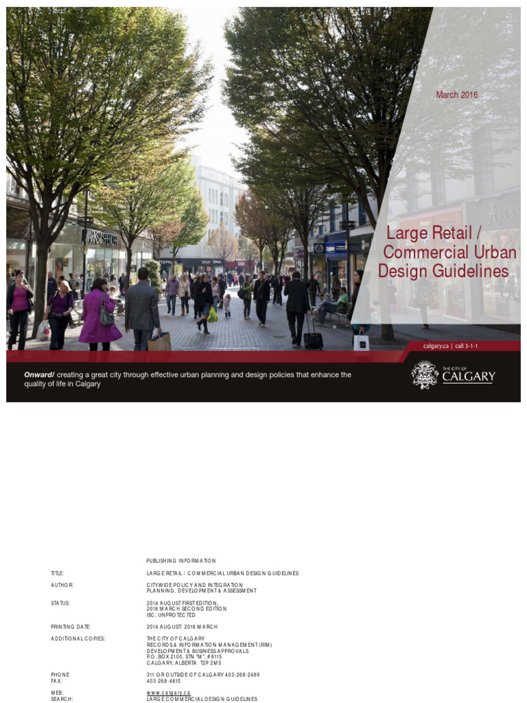 Calgary Large Retail Design Guidelines | PDF | Urban Design | Mixed Use ...