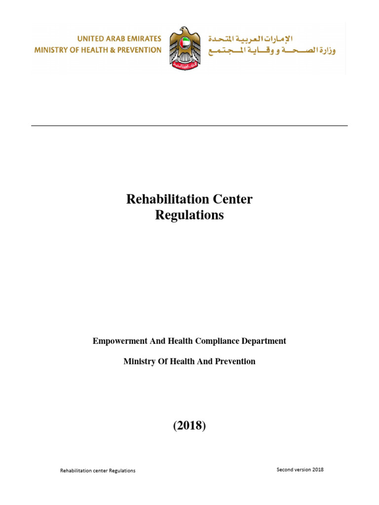 2018 Rehabilitation Center Regulations | PDF | Physical Therapy ...