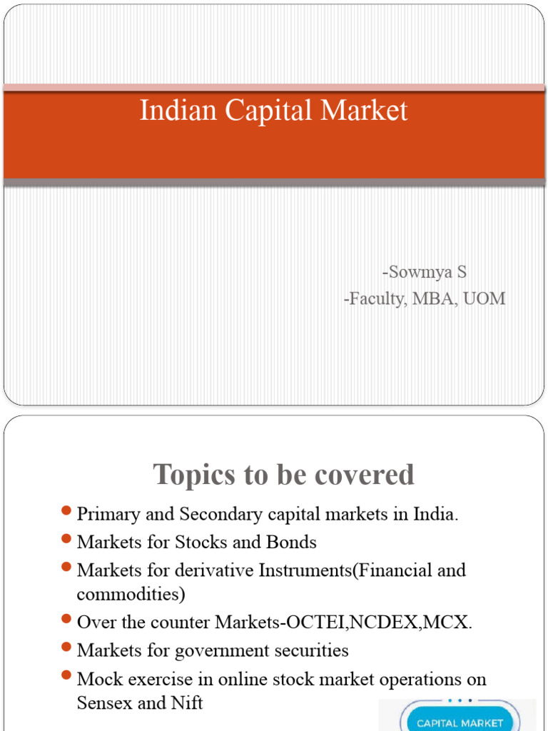 Chapter-2-Indian Capital Market | PDF | Bonds (Finance) | Derivative ...