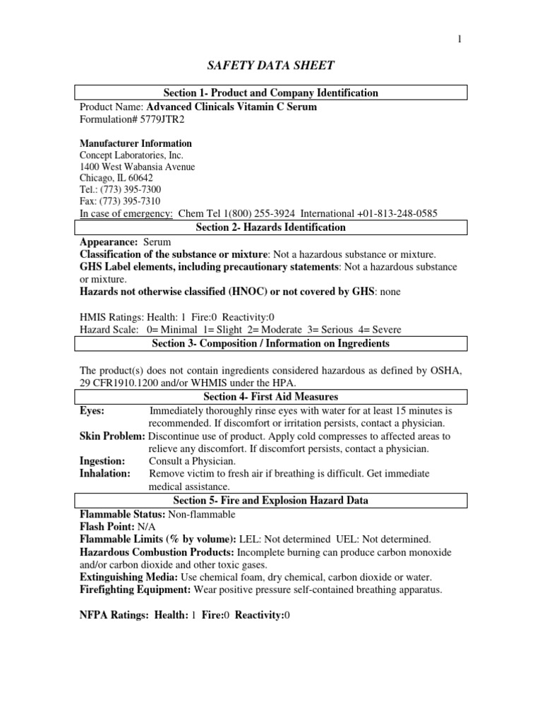 Material Safety Data Sheet PDF | Download Free PDF | Personal ...
