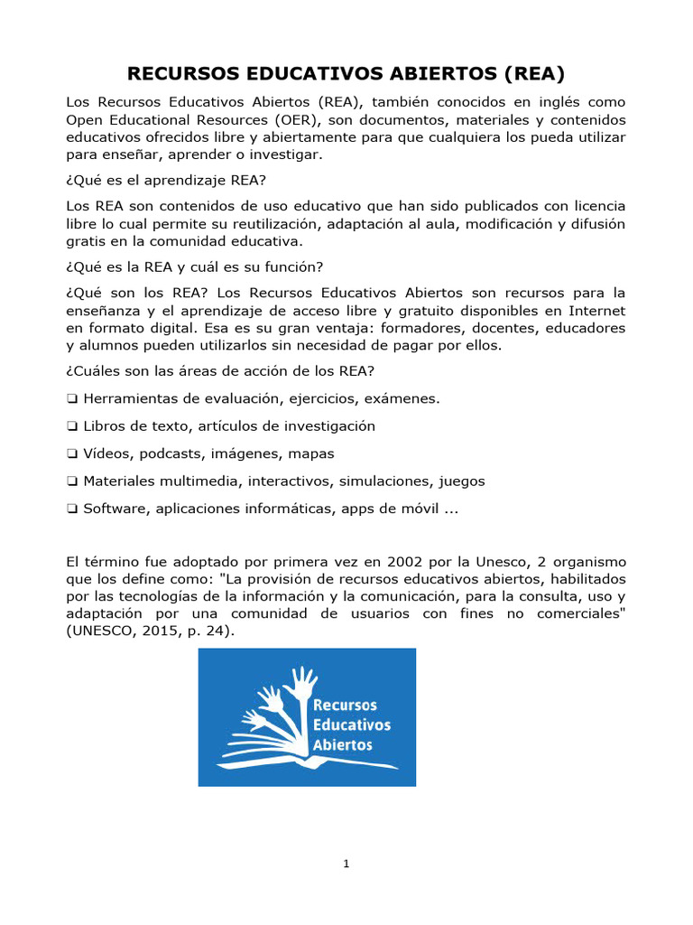 Recursos Educativos Abiertos | PDF | Aprendizaje
