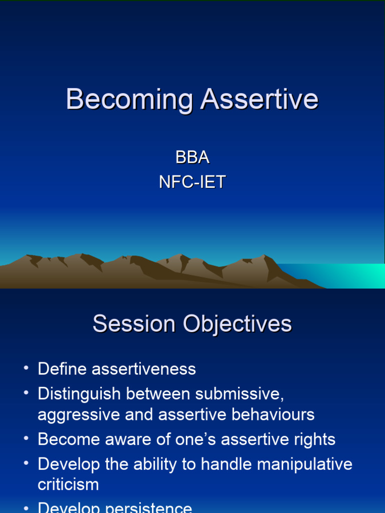 Assertiveness For Critical Thinking and Logics | PDF | Nonverbal ...