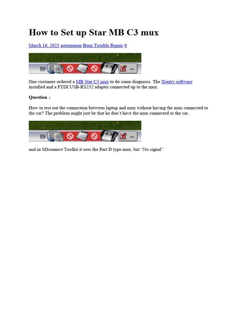 How To Set Up Star MB C3 Mux | PDF | Computing | Computer Science