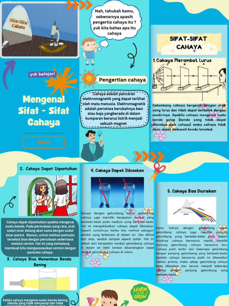 Bahan Ajar Materi IPAS Sifat-Sifat Cahaya Kelas 5 | PDF