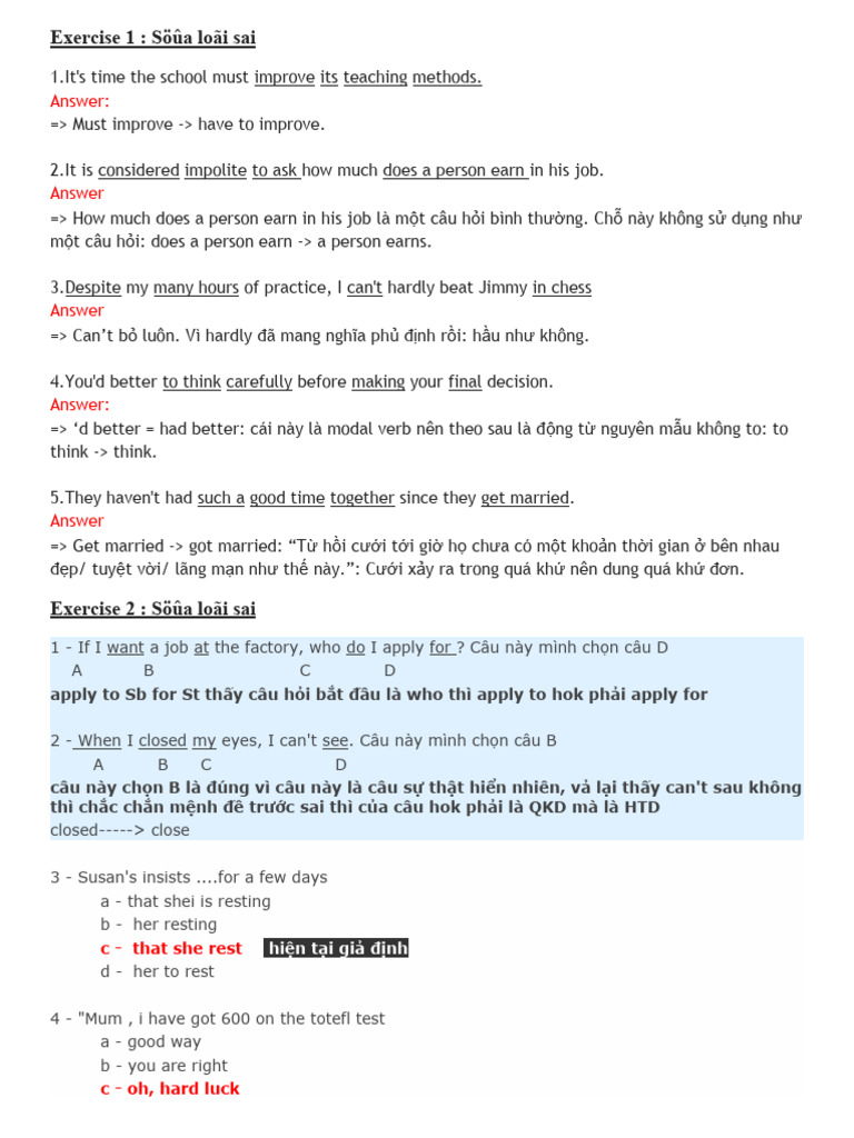 BT - Sua Loi Sai | PDF