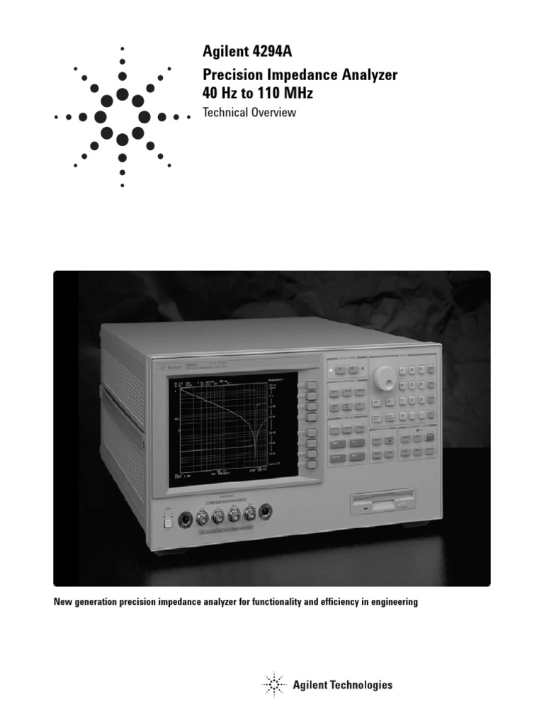 Agilent 4294A Precision Impedance Analyzer Technical Overview | PDF ...