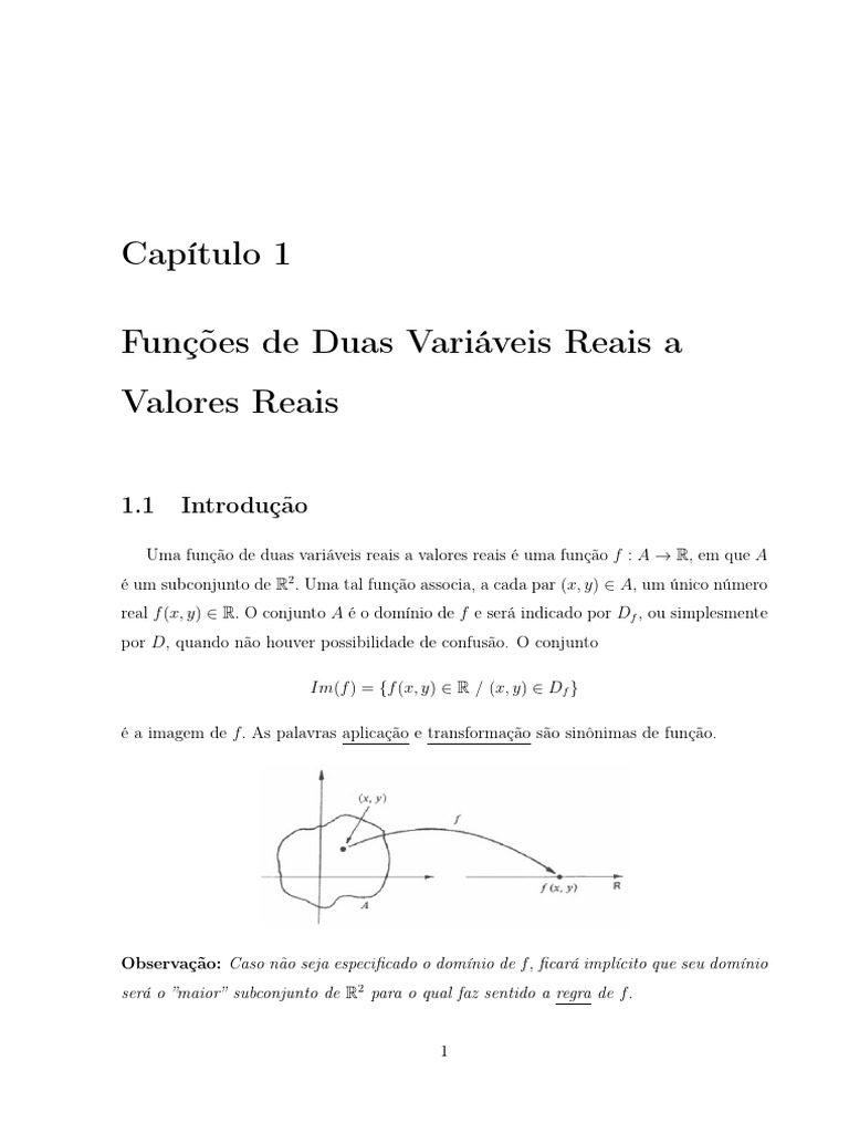 Notas De Aula Cálculo Ii 2 Funções De Várias Variáveis Download