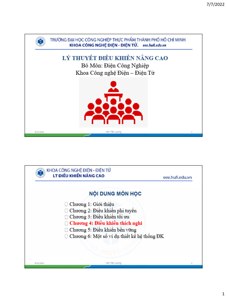 CHAPTER 4 - ĐIỀU KHIỄN THÍCH NGHI | PDF