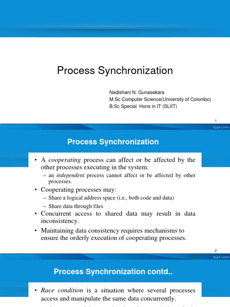 Process Synchronization Pdf Distributed Computing Synchronization 0237