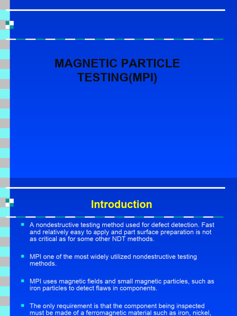 Magnetic Particle Testing (Mpi) | Download Free PDF | Magnetic Field ...