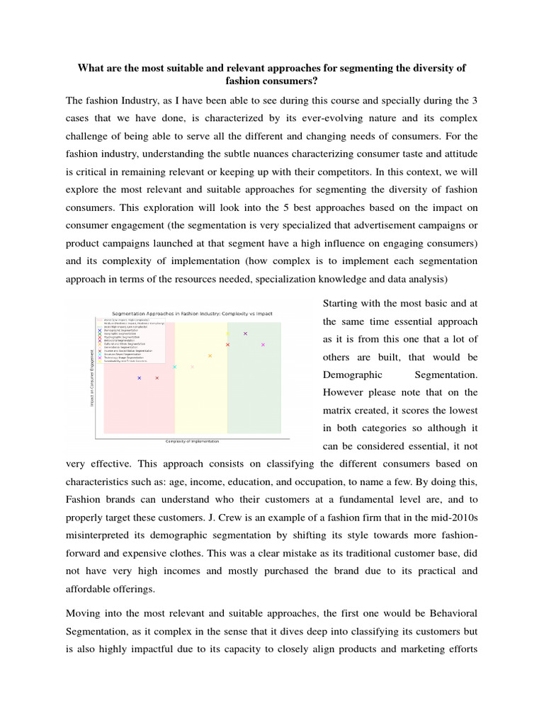 Fashion Marketing Final Project | PDF | Market Segmentation | Brand Fashion Marketing Final Project | PDF | Market Segmentation | Brand
